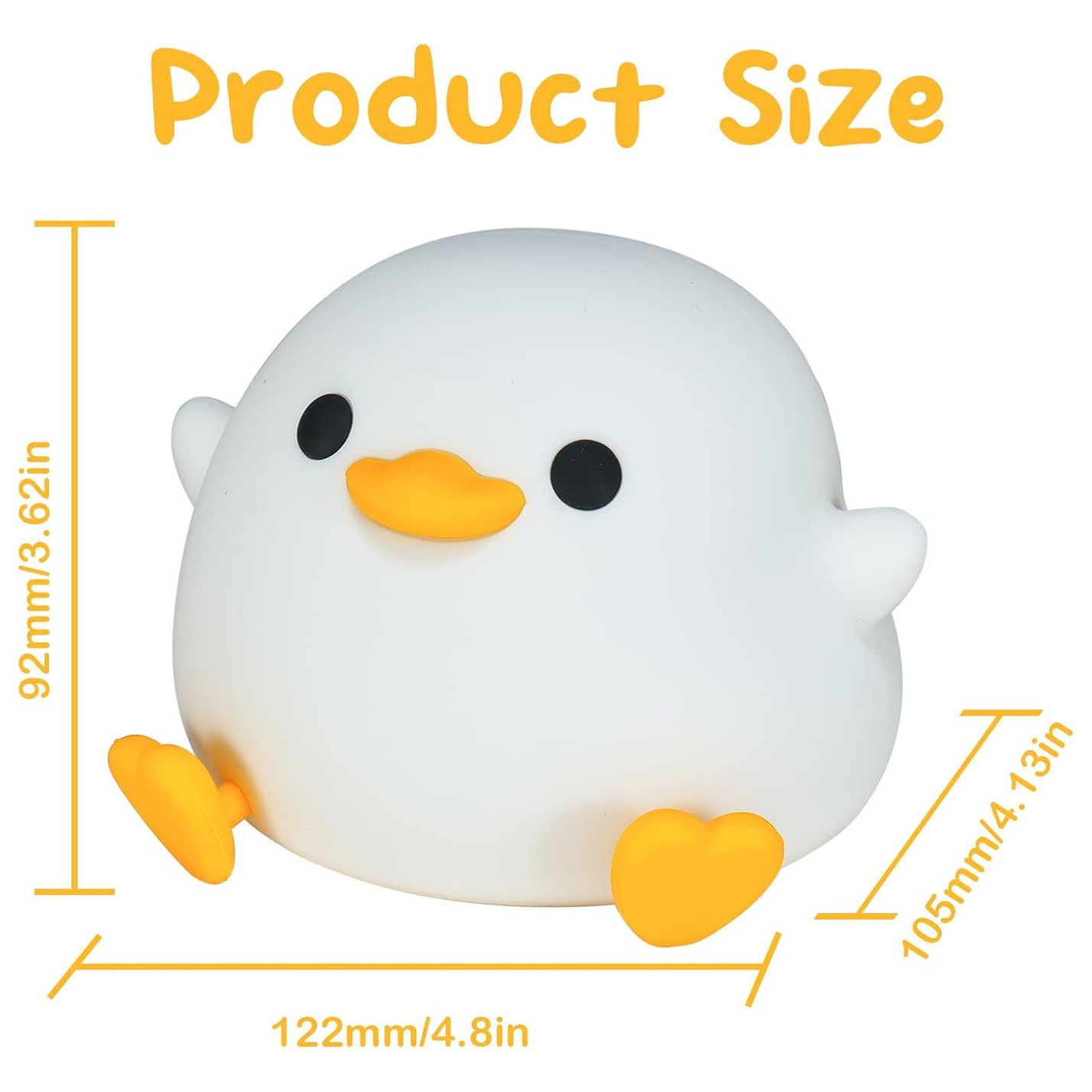 Actver.Cute Bean Duck LED Night Light Cartoon duck light lamp USB ...