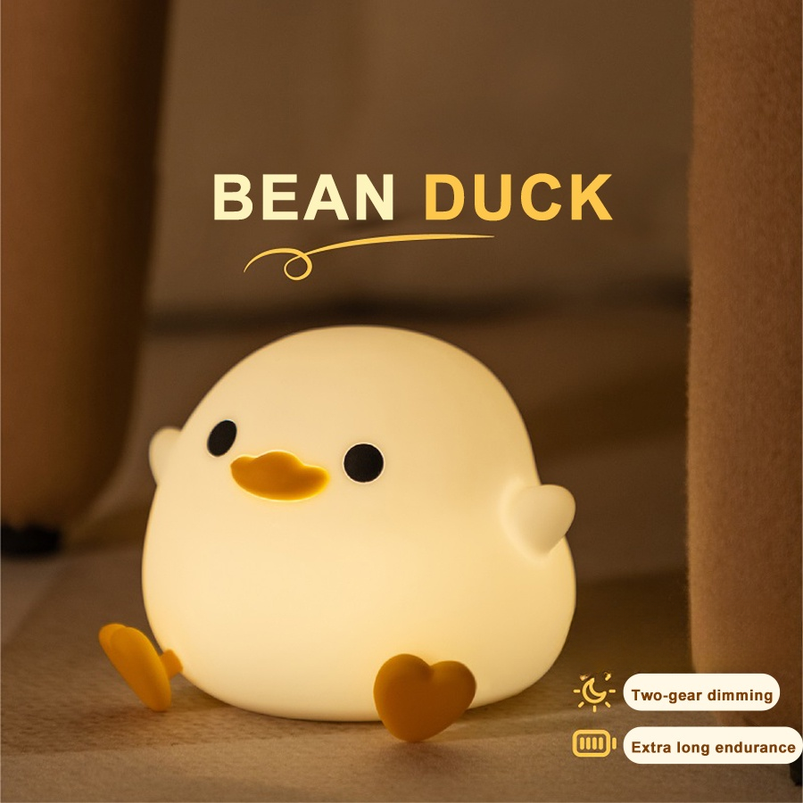 Actver.Cute Bean Duck LED Night Light Cartoon duck light lamp USB ...