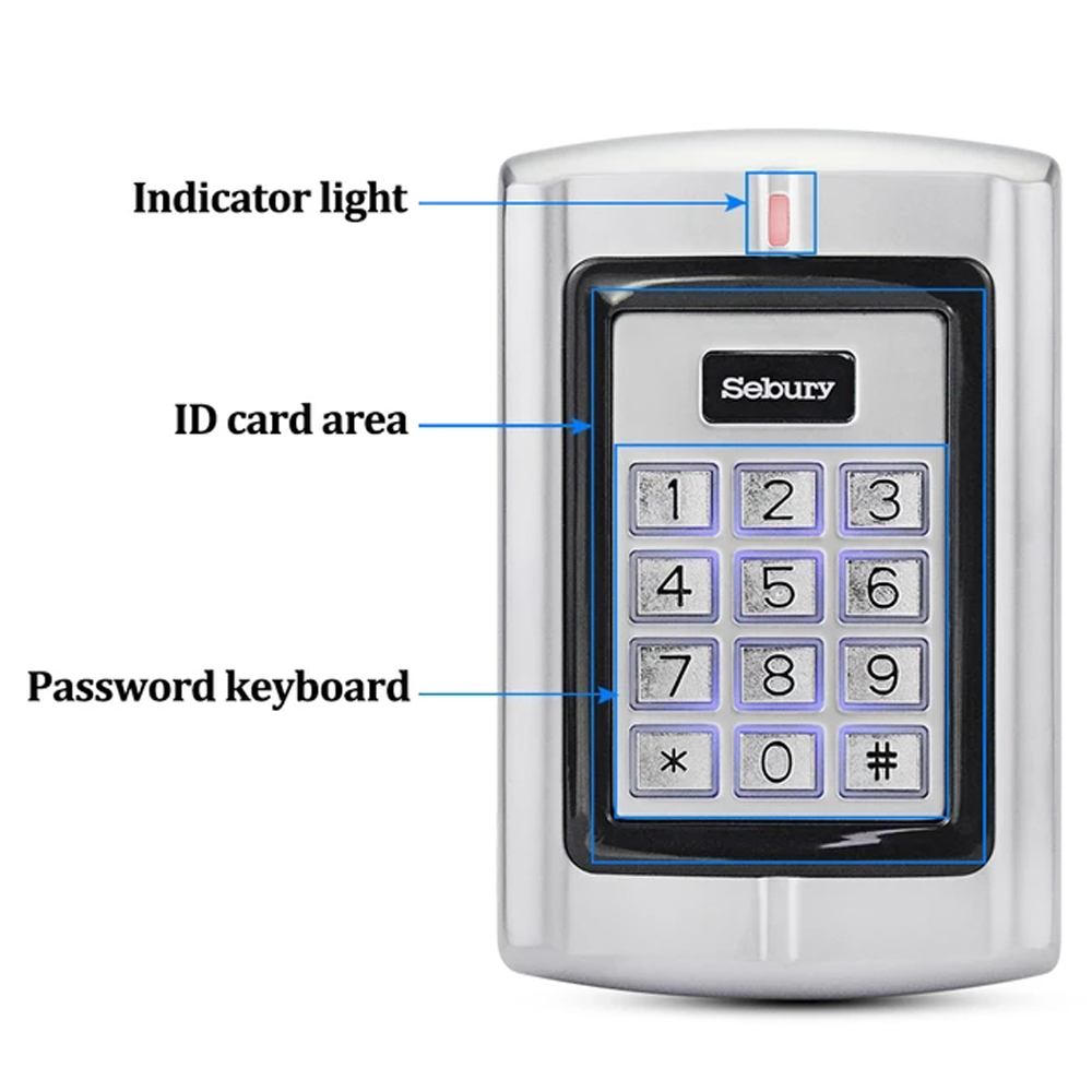 Sebury Metal Access Control Keypad 125KHz Standalone RFID Board Access ...