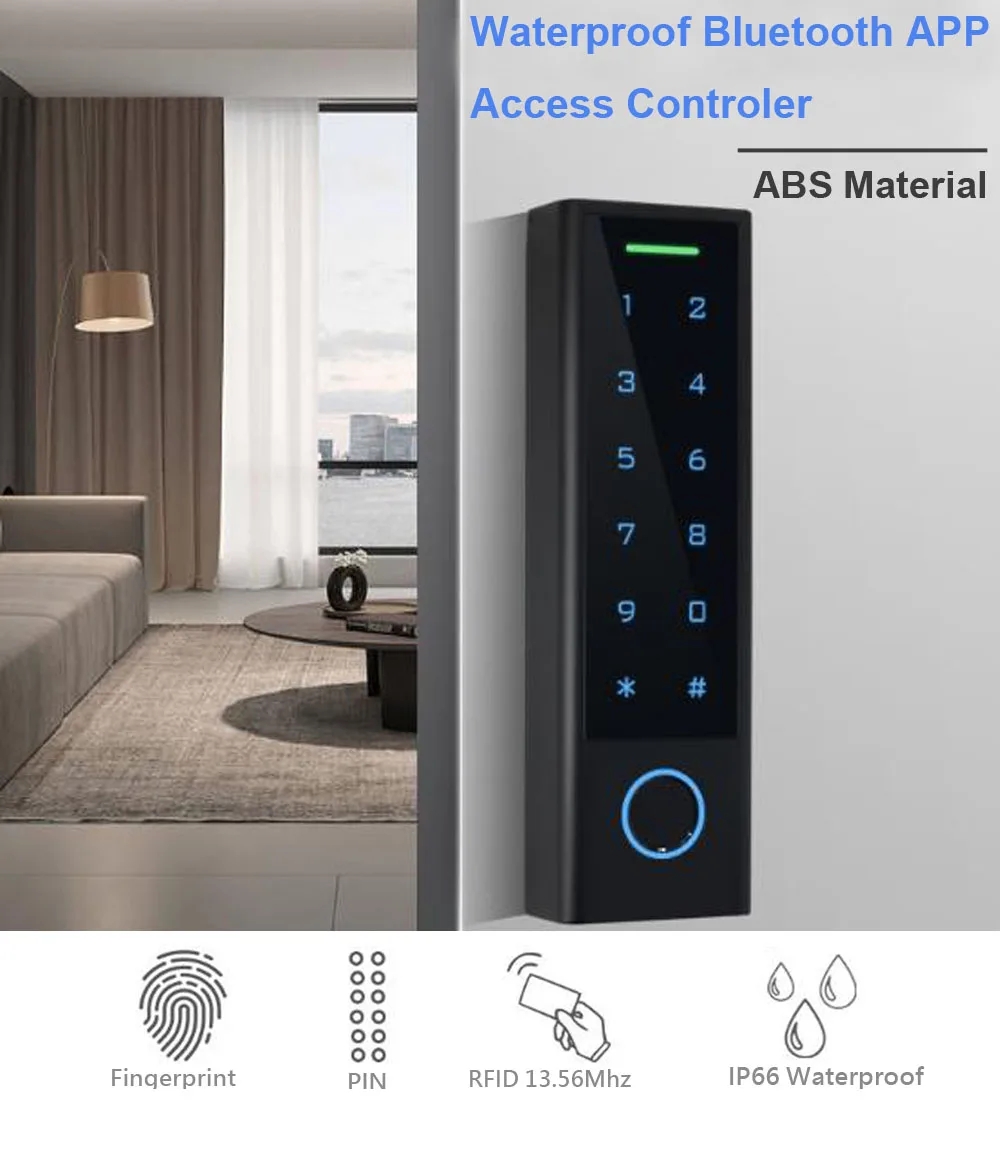 Fingerprint Access Control Keyboard or Doorbell Keypad TTLock App Bluetooth Opener RF IC Card ...
