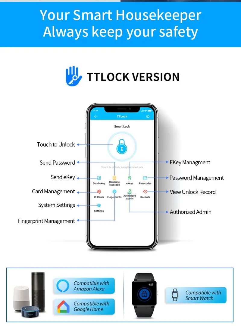 Fingerprint Access Control Keyboard or Doorbell Keypad TTLock App ...