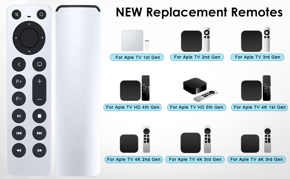 Replacement Apple 4K TV for Apple TV Box Remote Control A1625 A1427 ...