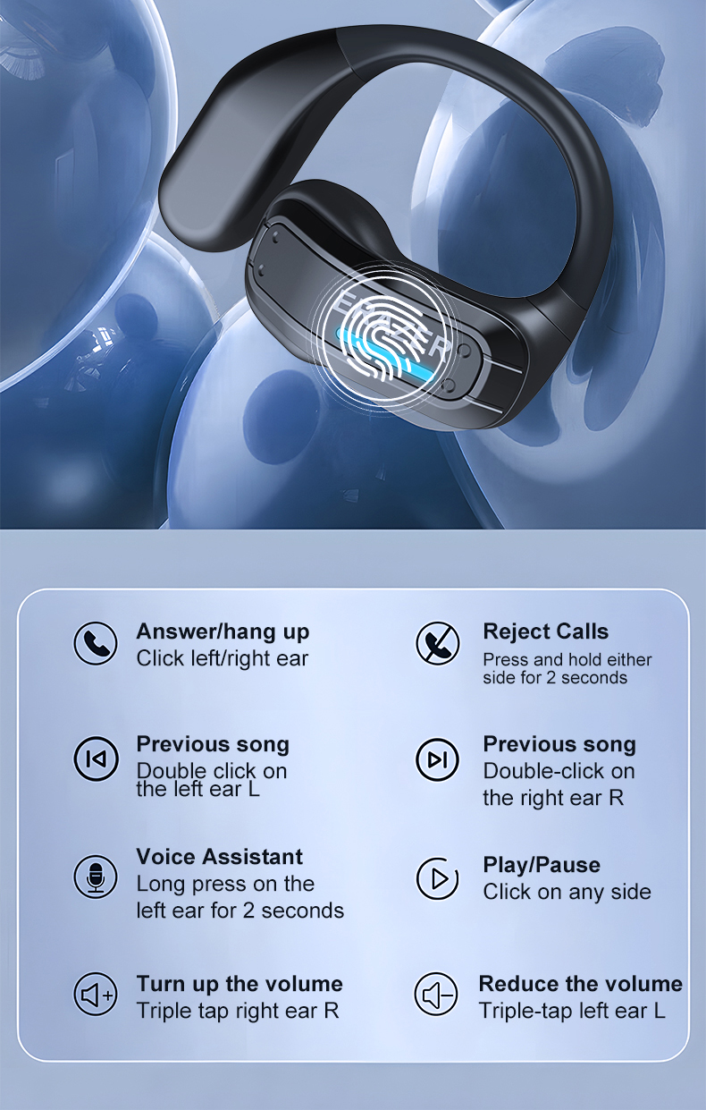 Lenovo ERAZER X8 AI Translator Earbud Bluetooth Earphone OWS Open ...