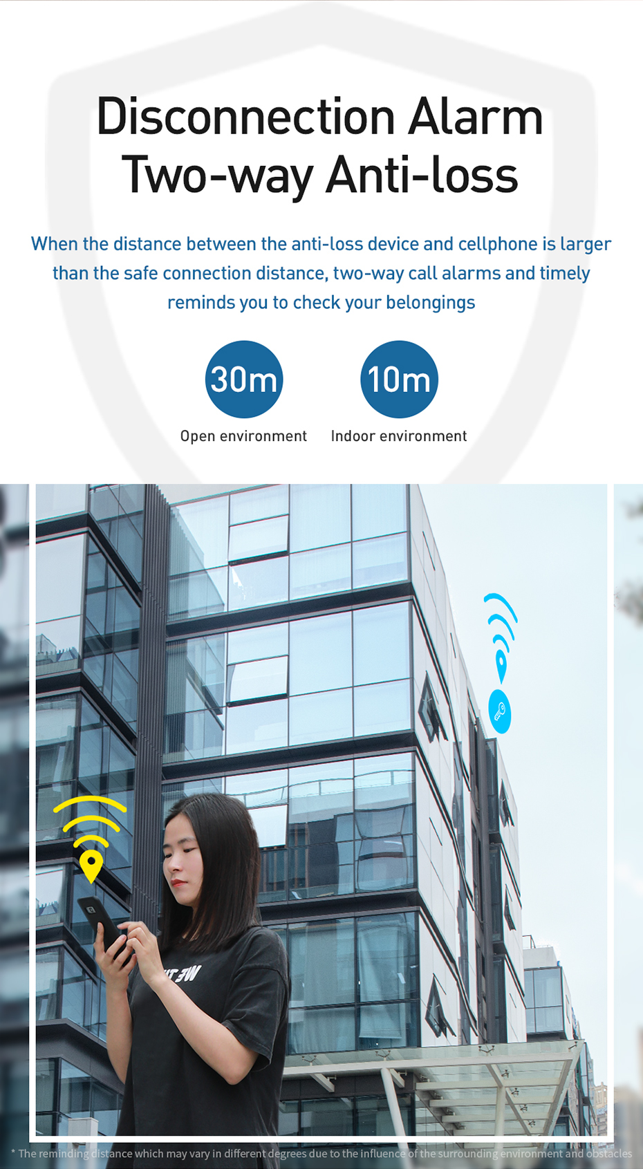 Baseus T2 Wireless Smart Tracker Mini Anti-Lost Track Device Animal Kid ...