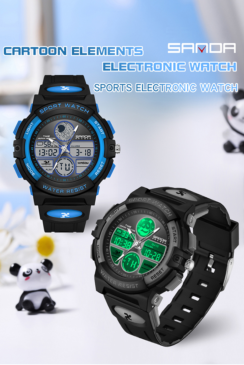 SANDA Kids Waterproof Luminous Quartz Watch 6135-2 | Shopee Malaysia