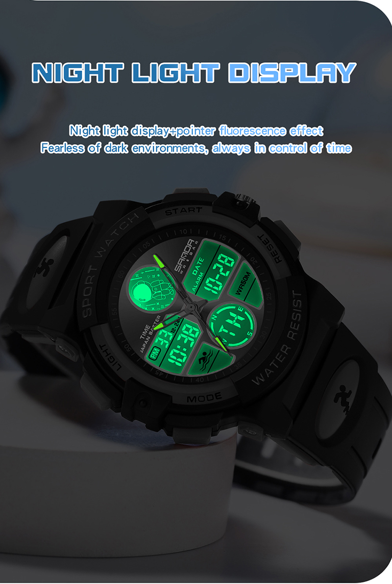 SANDA Kids Waterproof Luminous Quartz Watch 6135-2 | Shopee Malaysia