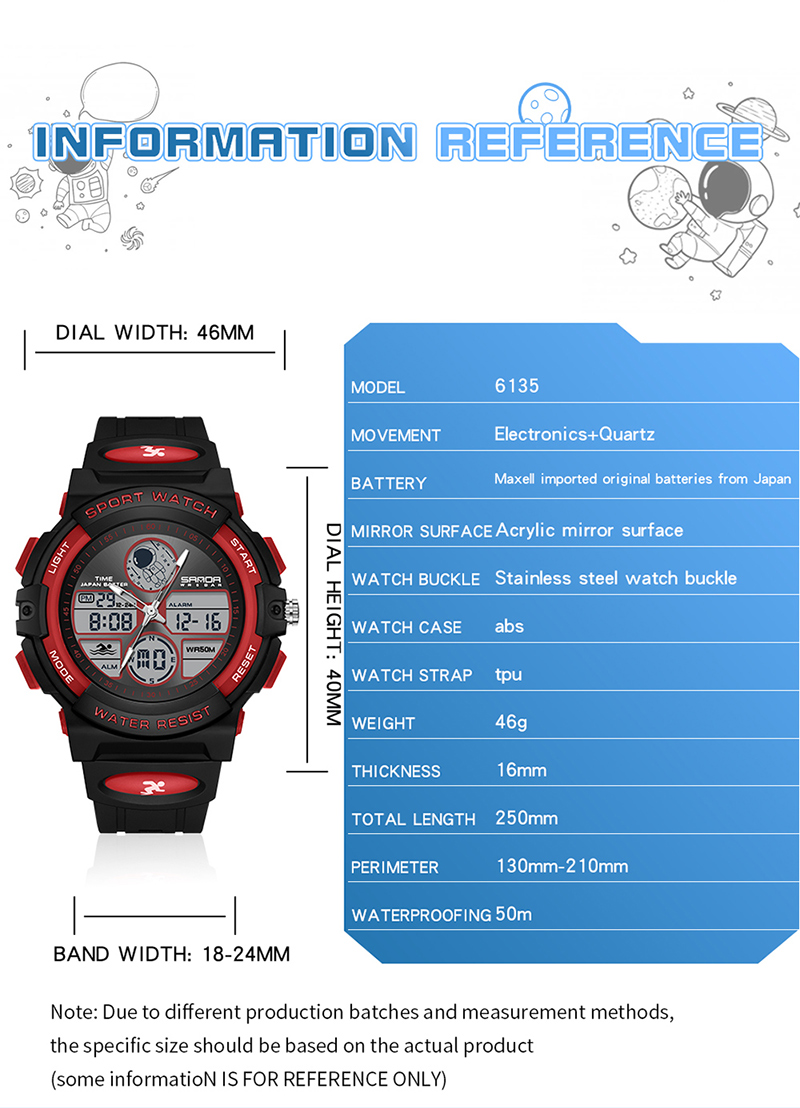 SANDA Kids Waterproof Luminous Quartz Watch 6135-2 | Shopee Malaysia