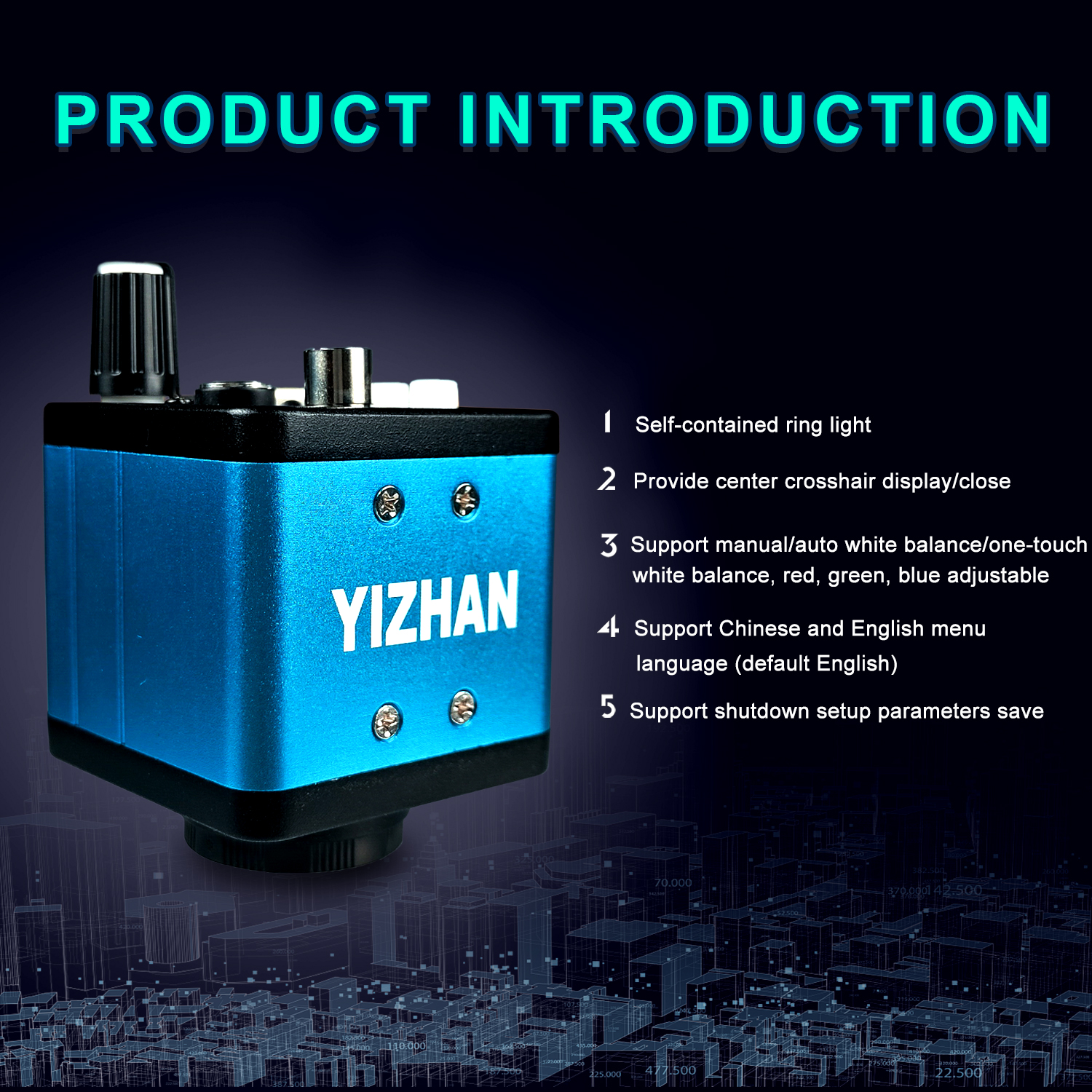 YIZHAN Microscope Camera 1080P 2160P HDMI VGA USB Type-C Transport ...