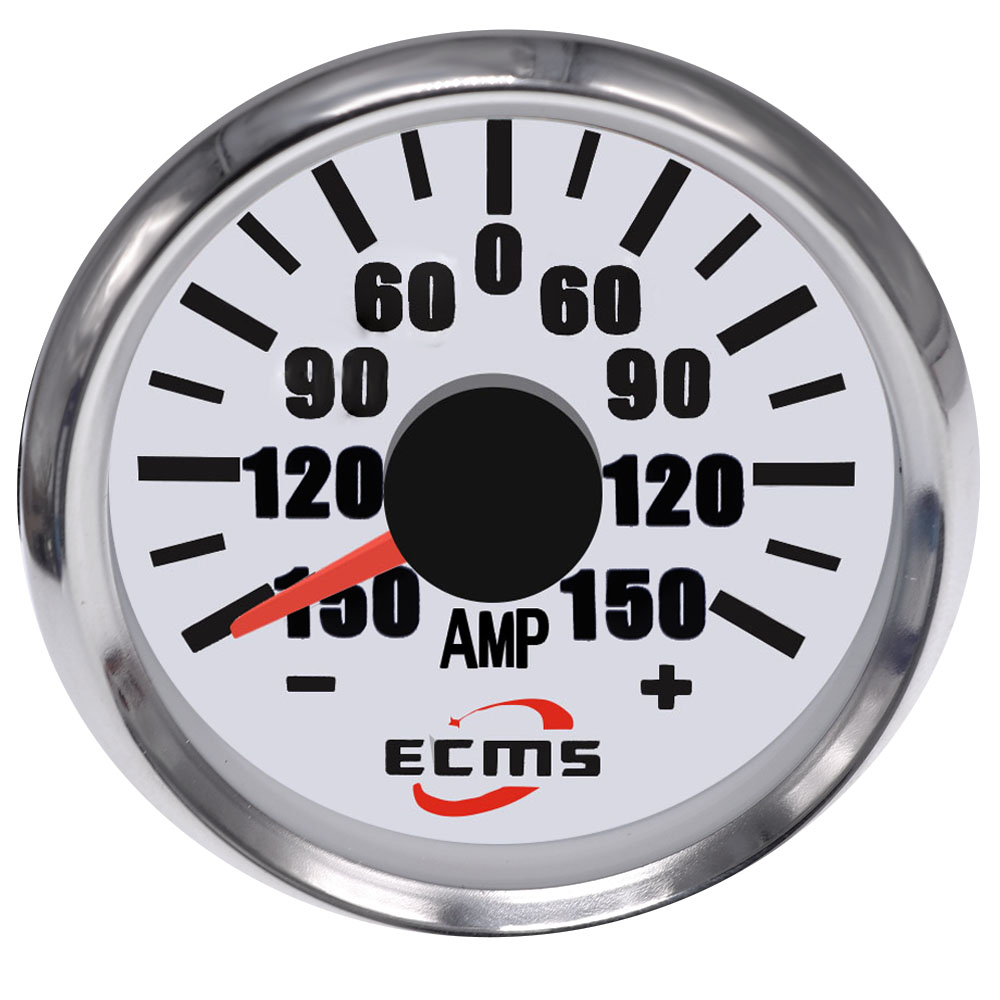52mm Universal AMP Current Meter with Red Backlight +/-150A, AMP Gauge ...