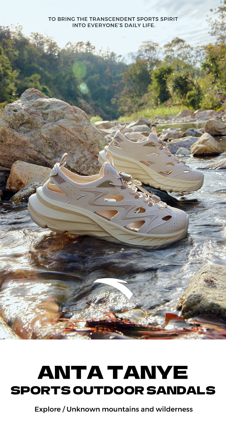 ANTA Men Beach Sandals A-Grip Pro Light Selipar Outdoor Sports Walking Kasut Sukan 912428502 ...