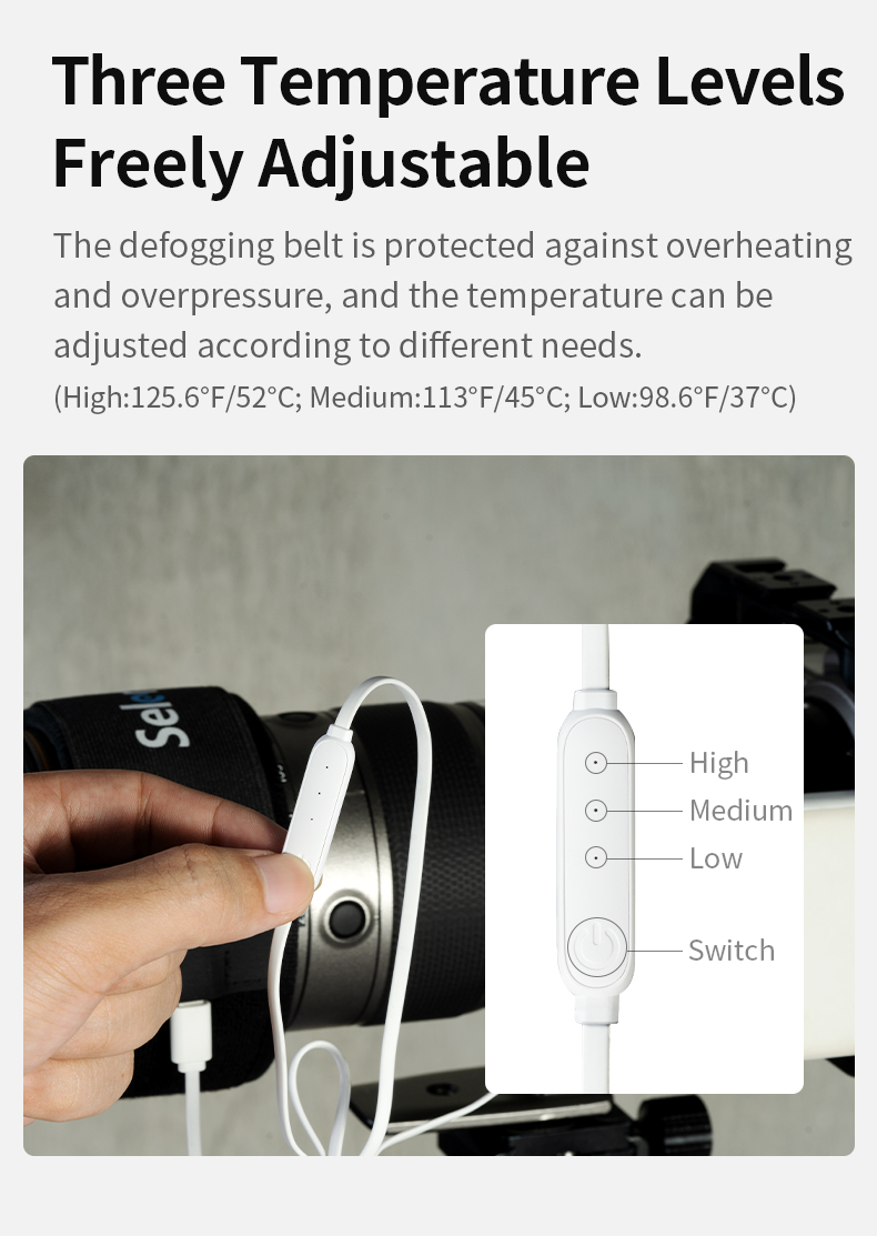 Selens Camera Lens Defogging Strap Night Shooting Cold Proof Telescope ...