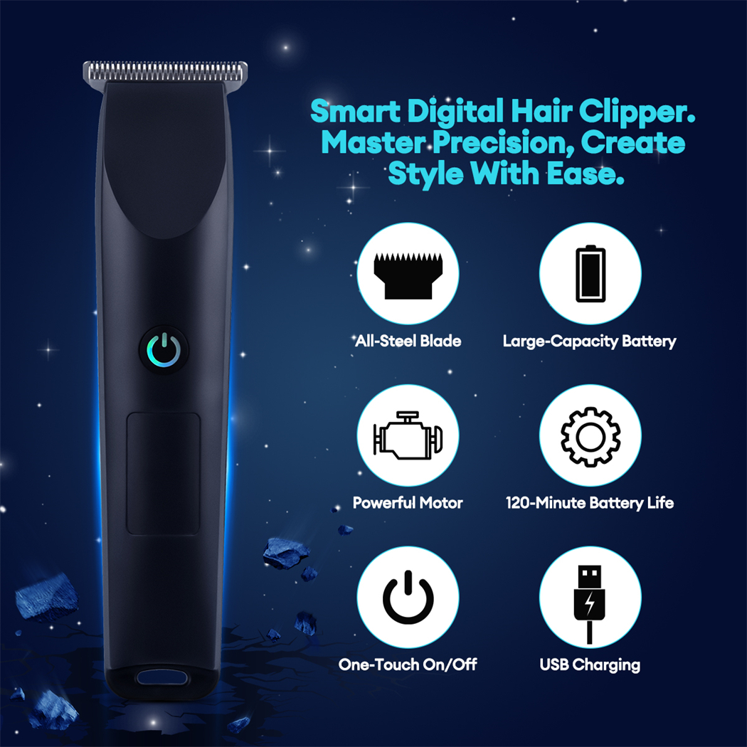 Ckeyin Men Rechargeable Professional Hair Clipper and Beard Trimmer ...