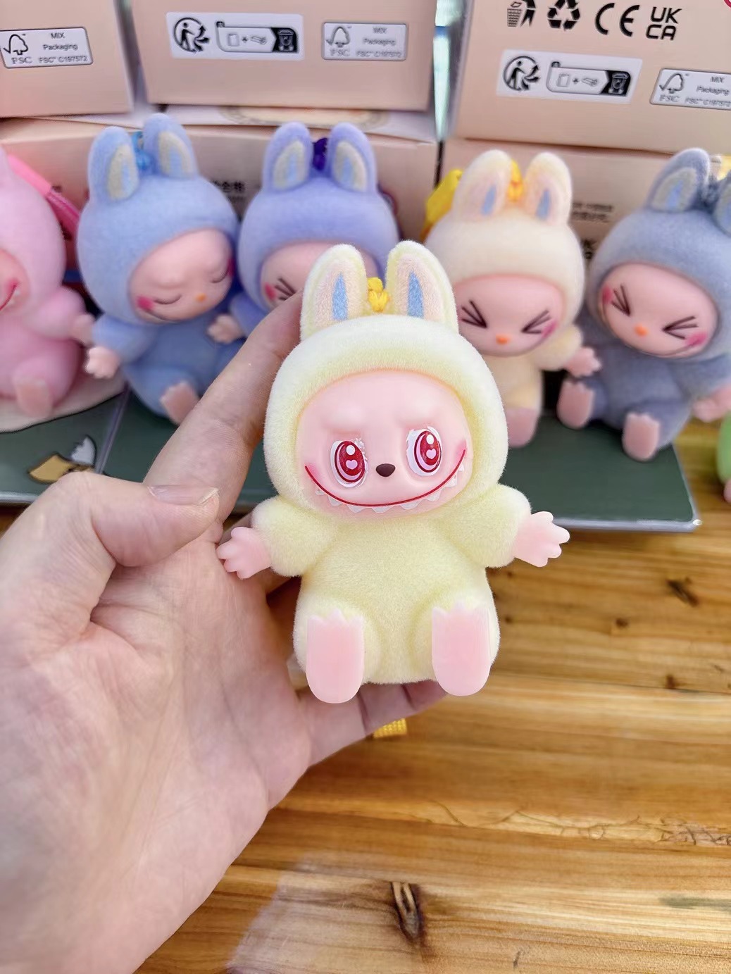 LABUBU second generation sit and sit party vinyl flocking blind box ...