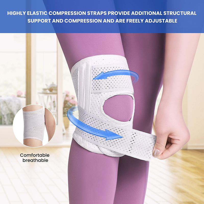 Knee Brace for Women Men Knee Support with Side Stabilizers Adjustable ...