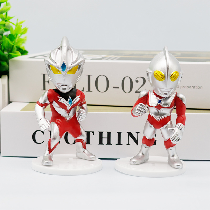 6Pcs/Set Japan Tokusatsu Anime Ultraman Zero Ultraman Belia Ultraman ...