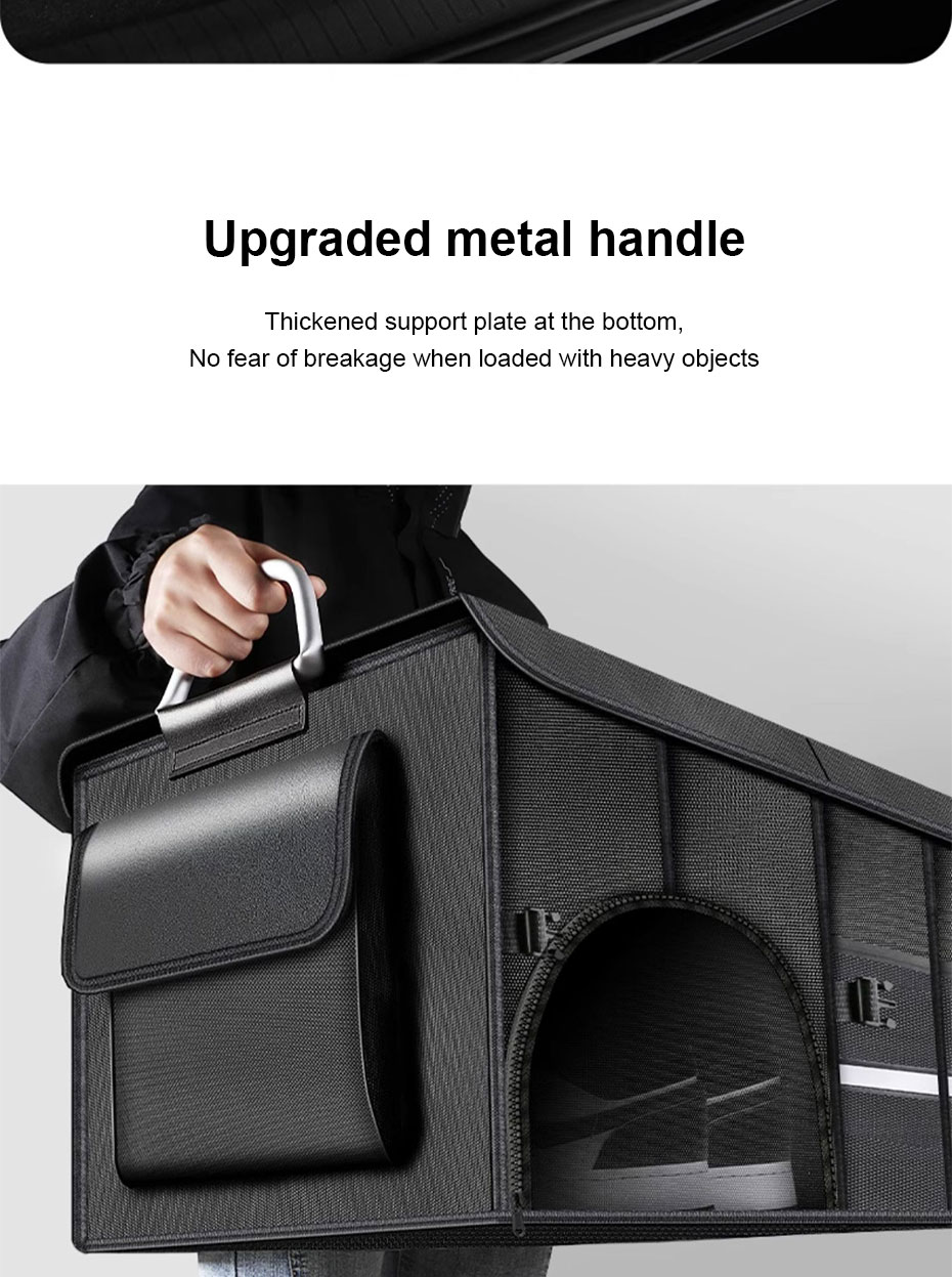 SEAMETAL Car Storage Box Multipurpose Car Trunk Organizer Large ...