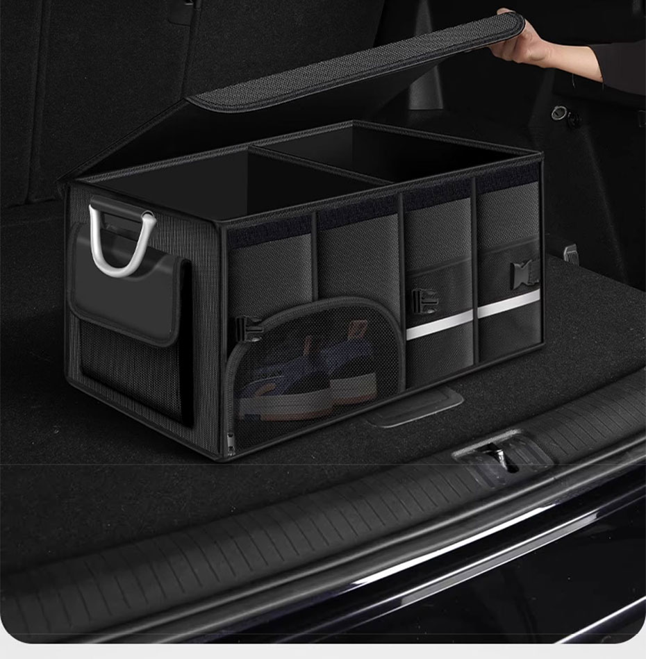 SEAMETAL Car Storage Box Multipurpose Car Trunk Organizer Large ...