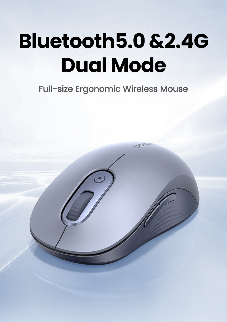 UGREEN Bluetooth Wireless Mouse Ergonomic Design 4000DPI 4 Buttons ...