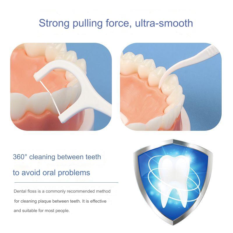 [COD] 100Pcs/Set Teeth Toothpicks Stick Dental Floss Flosser Picks ...