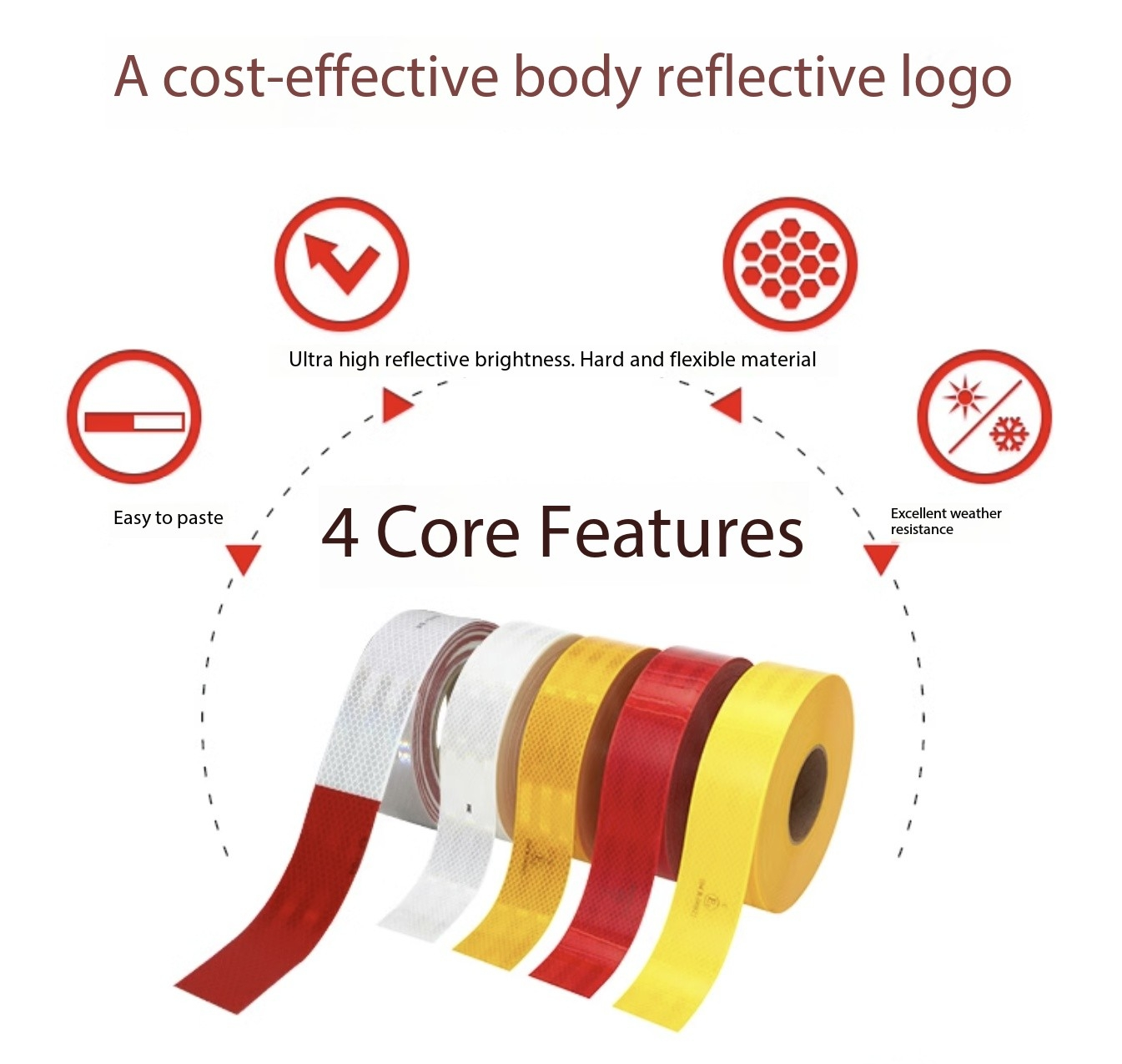 3M 983-72 Reflective Tape European Red Diamond Grade Reflective Body ...