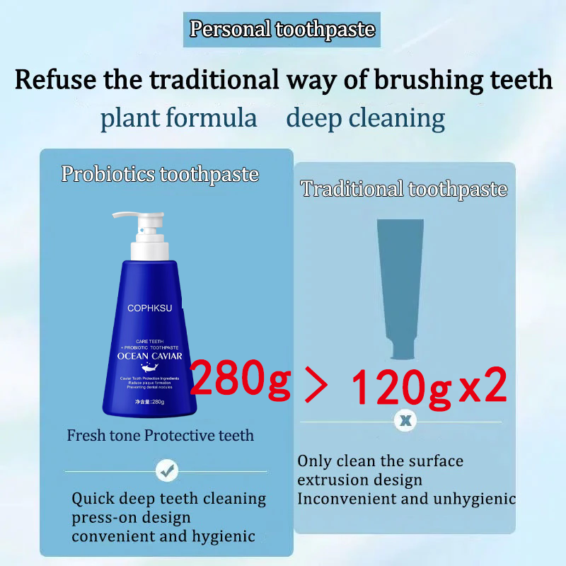 COPHKSU Probiotic Toothpaste teeth whitening removes plaque and tartar ...