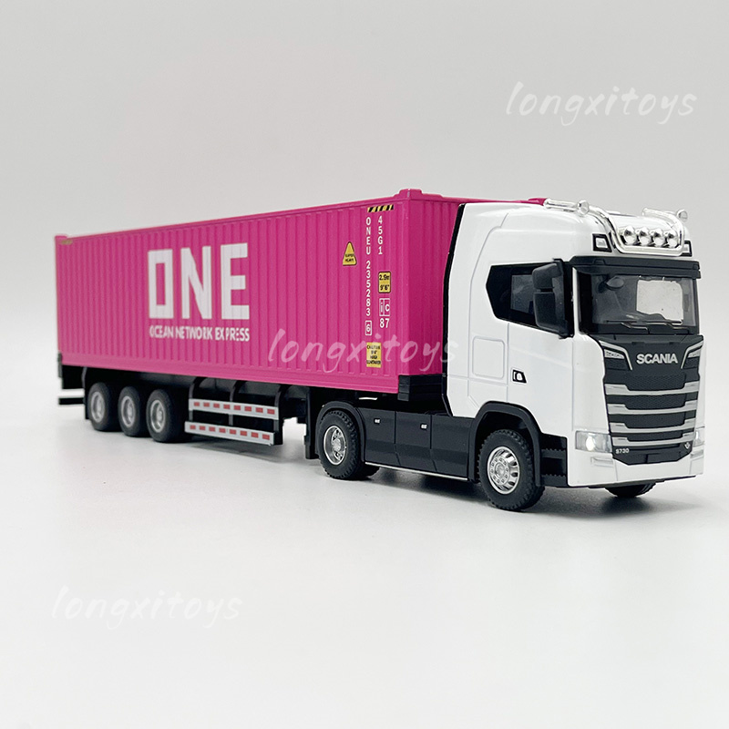 1:50 Diecast Metal Model Toy Scania Container Heavy truck Pull Back ...