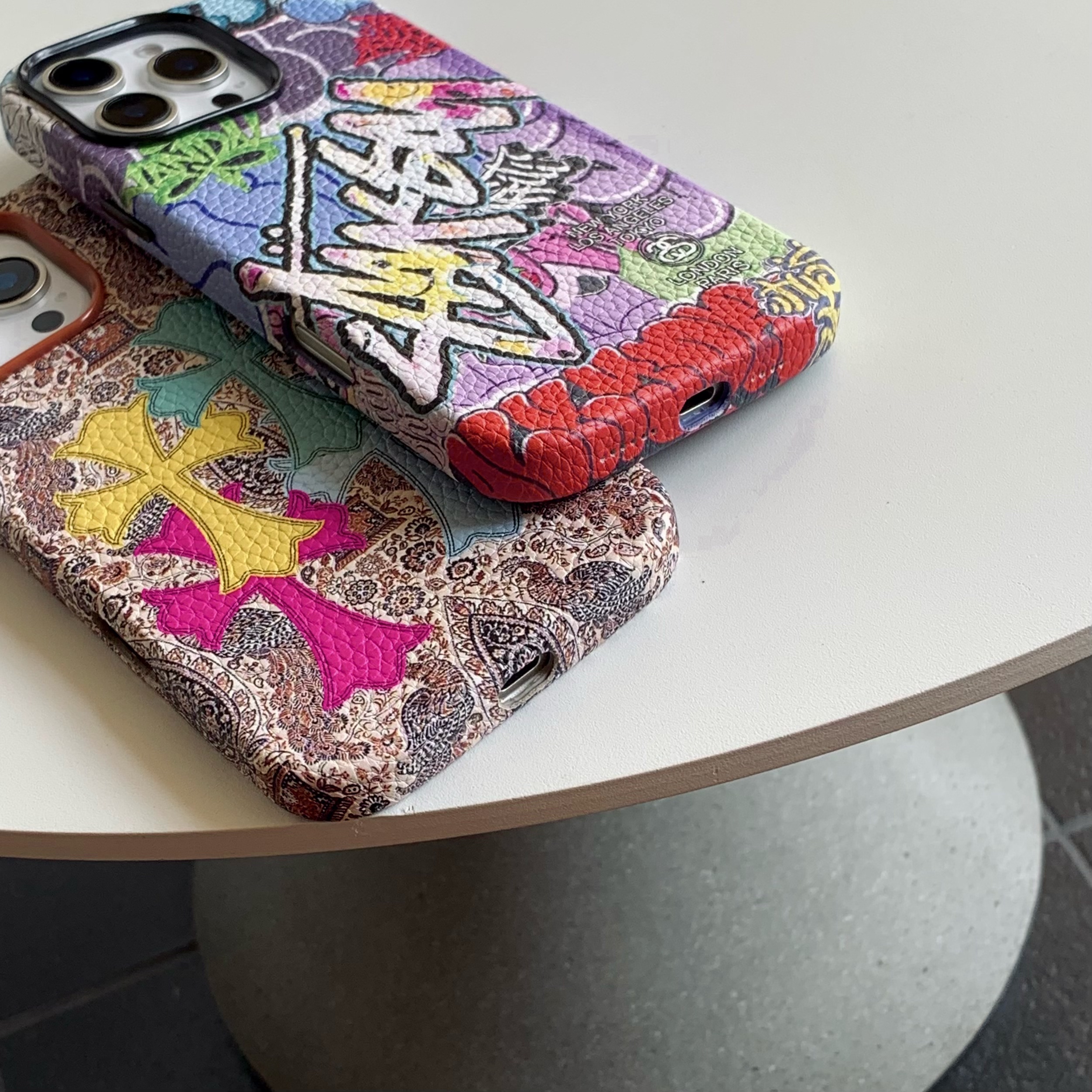 iPhone 16 15 14 13 pro max magnetism leather cover, Stussy shockproof ...