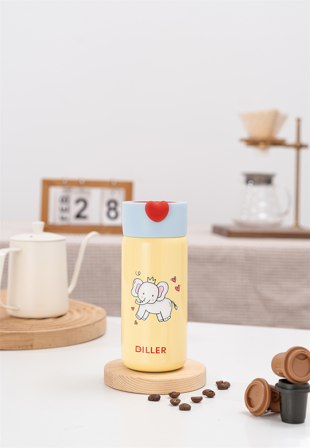 Diller Vacuum Flask Thermos 316 Stainless Steel Cute Mini Drinking Cute ...