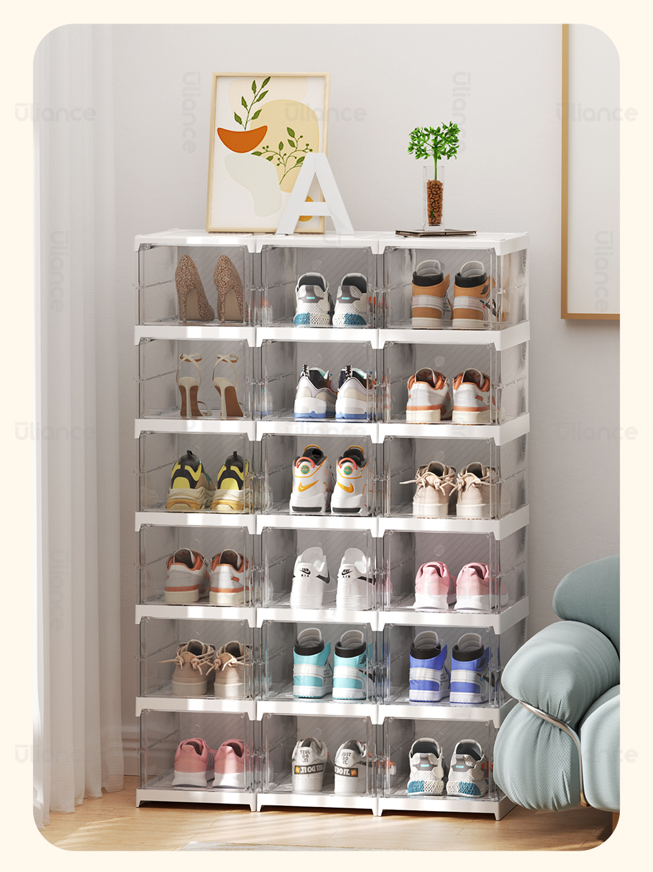 【Free of Installation】Uliance Foldable Shoe Cabinet Folding Shoe Rack ...