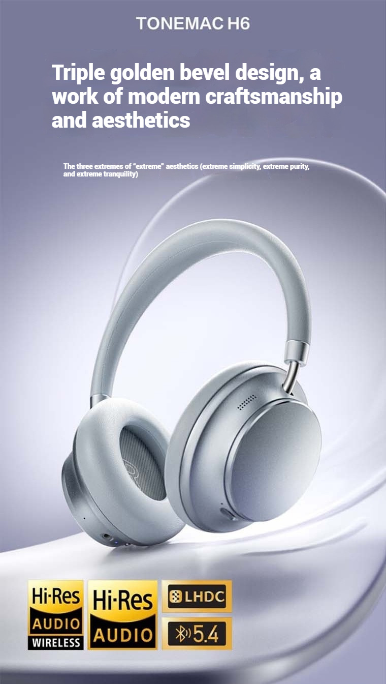 TONEMAC H6 Blue Tooth Headset Active noise cancellation Wireless music ...