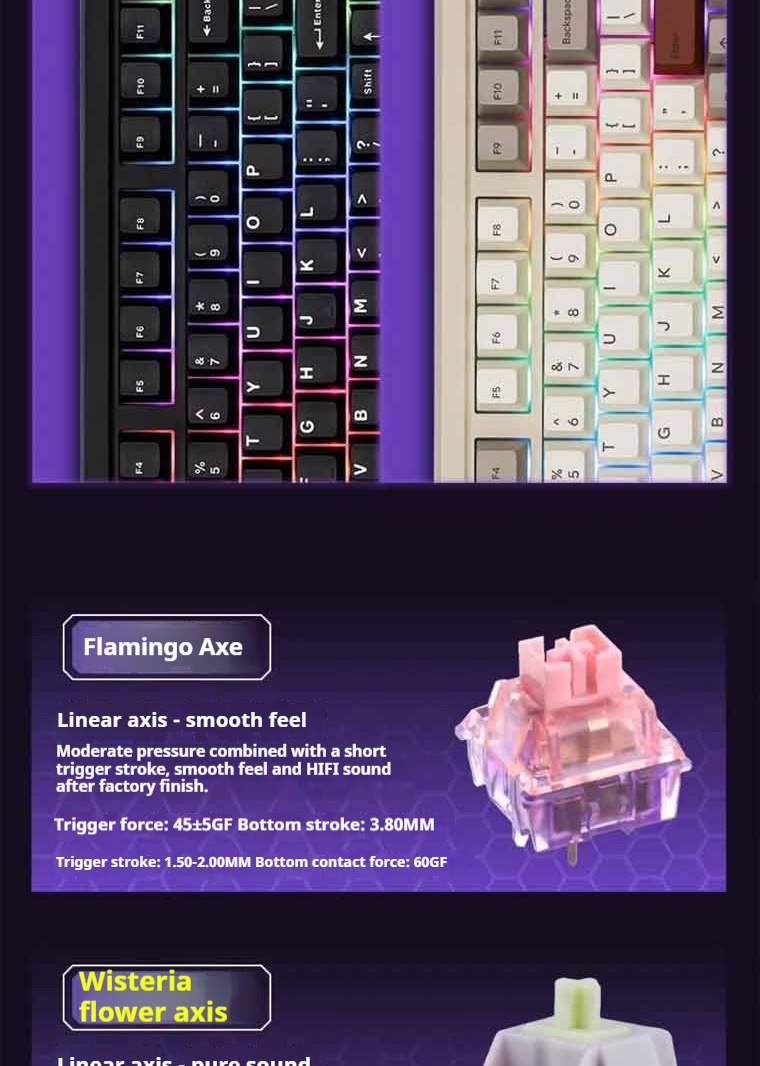 EPOMAKER RT80 three mode customized mechanical keyboard, touch screen ...