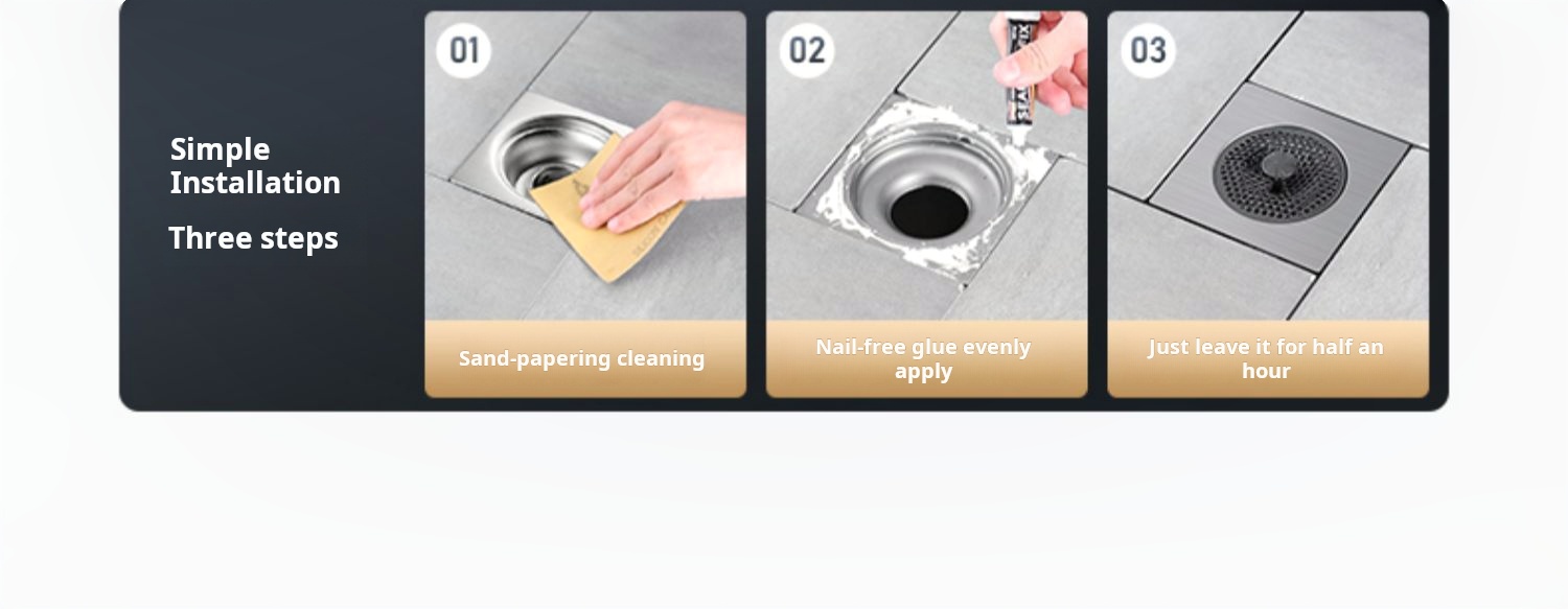 Bathroom large size 15cm * 15cm stainless steel floor drain renovation ...