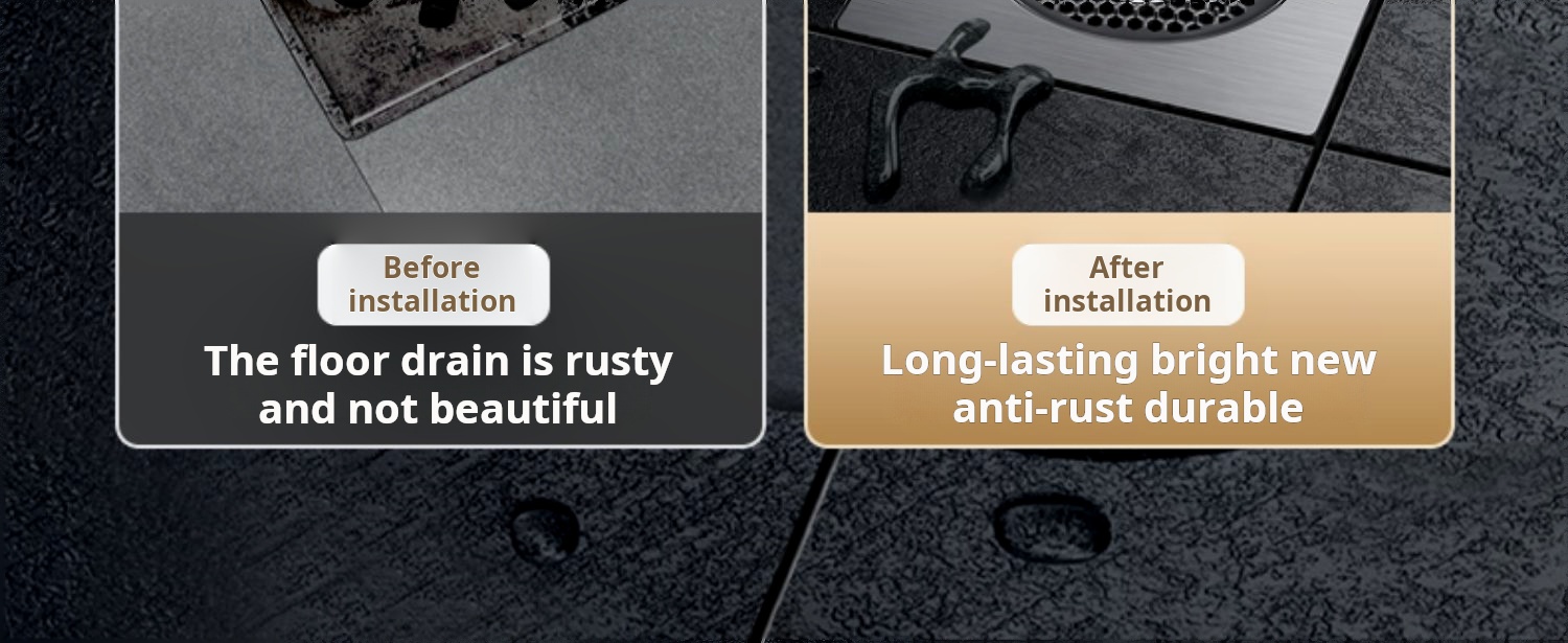 Bathroom large size 15cm * 15cm stainless steel floor drain renovation ...