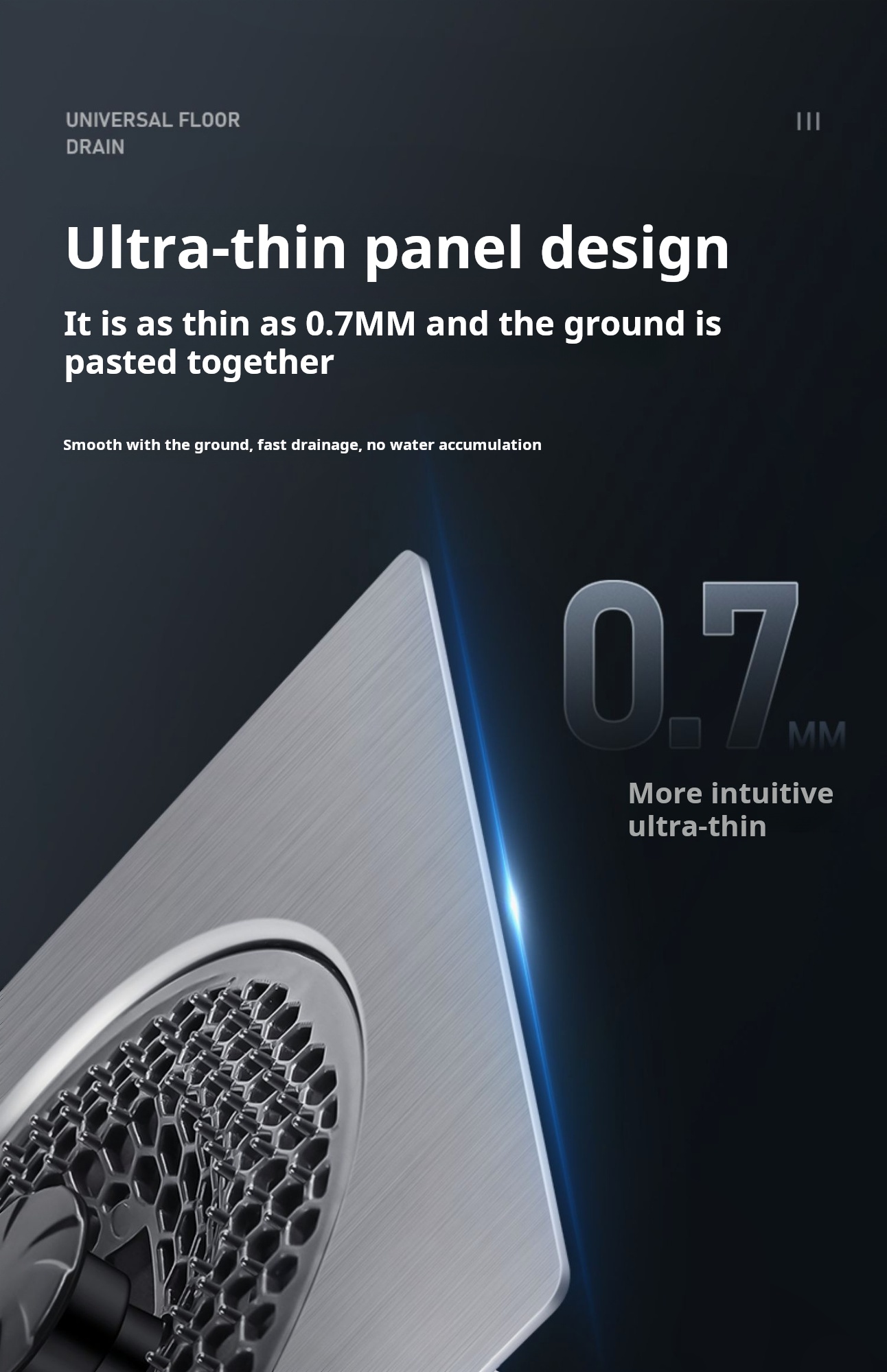 Bathroom large size 15cm * 15cm stainless steel floor drain renovation ...