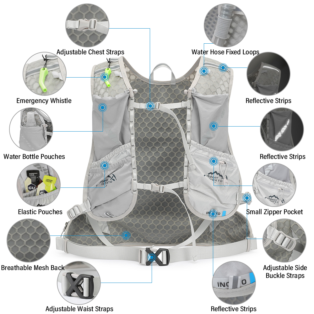 INOXTO Running Hydration Backpack for Running Hydration Pack Trail ...