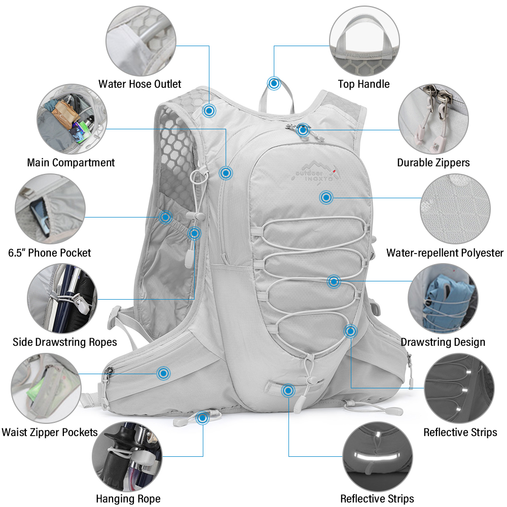 INOXTO Running Hydration Backpack for Running Hydration Pack Trail ...