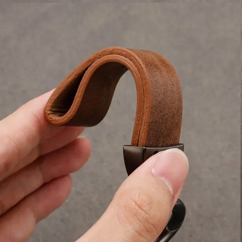 Car Luxury Genuine Leather Keychain Key Rings Custom Gift For Triumph ...