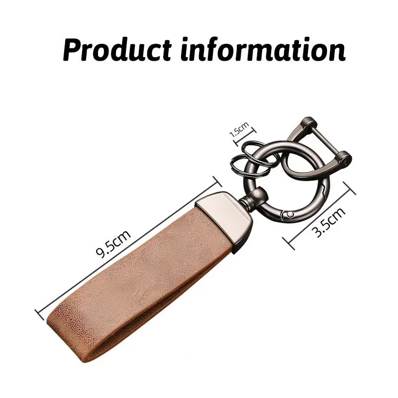 Car Luxury Genuine Leather Keychain Key Rings Custom Gift For Triumph ...