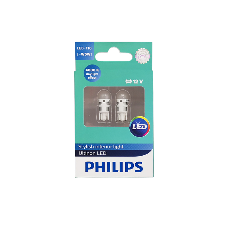 Philips Ultinon LED T10 W5W 12V 6000K 4000K White Warm White Amber Red ...