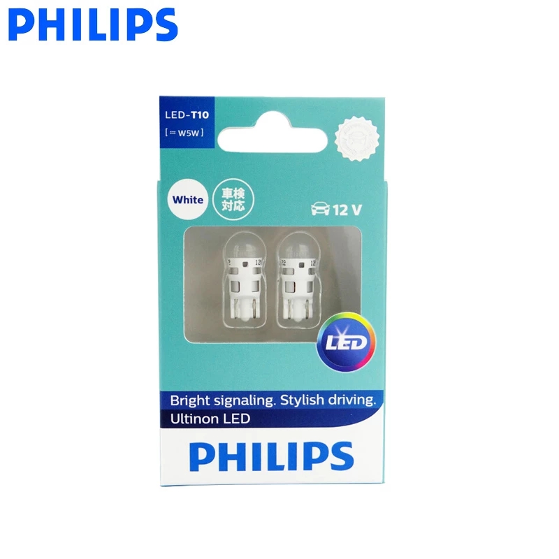 Philips Ultinon LED T10 W5W 12V 6000K 4000K White Warm White Amber Red ...