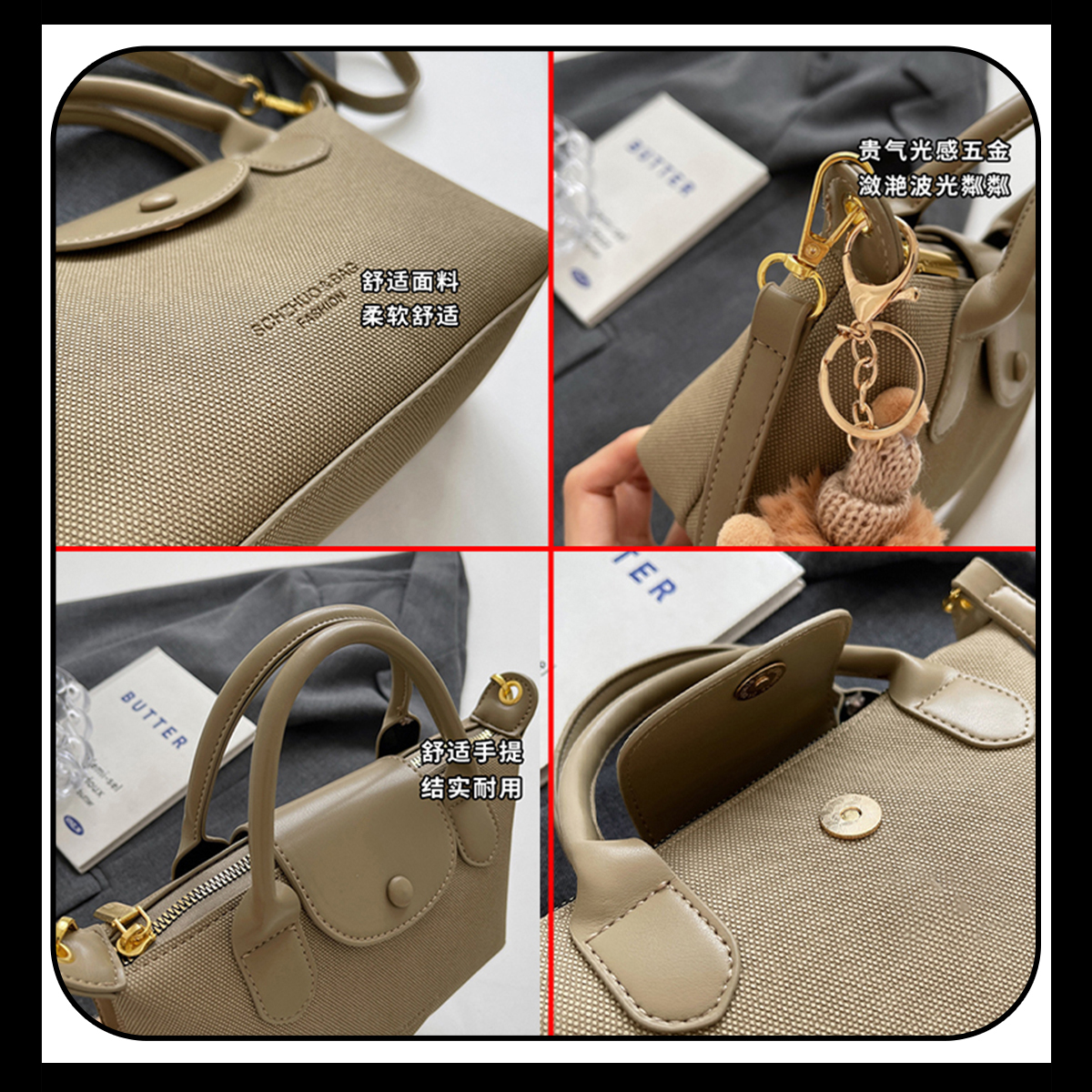 Handheld style Messenger Bag Canvas Thickened Portable Dual-Use ...