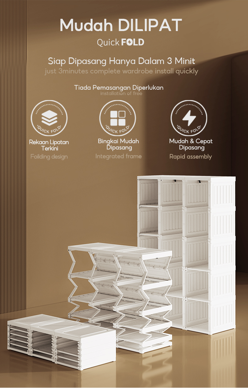 ANTBOX 衣橱 Transparent Wardrobe 6-15 Full Box Portable Installation Free Cloth Storage Strong ...
