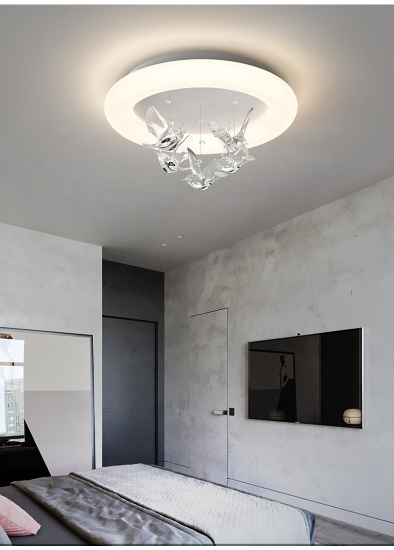 LAMPU SILING LED WHITE MODERN ROUND CEILING LIGHT BEDROOM LIGHT ...
