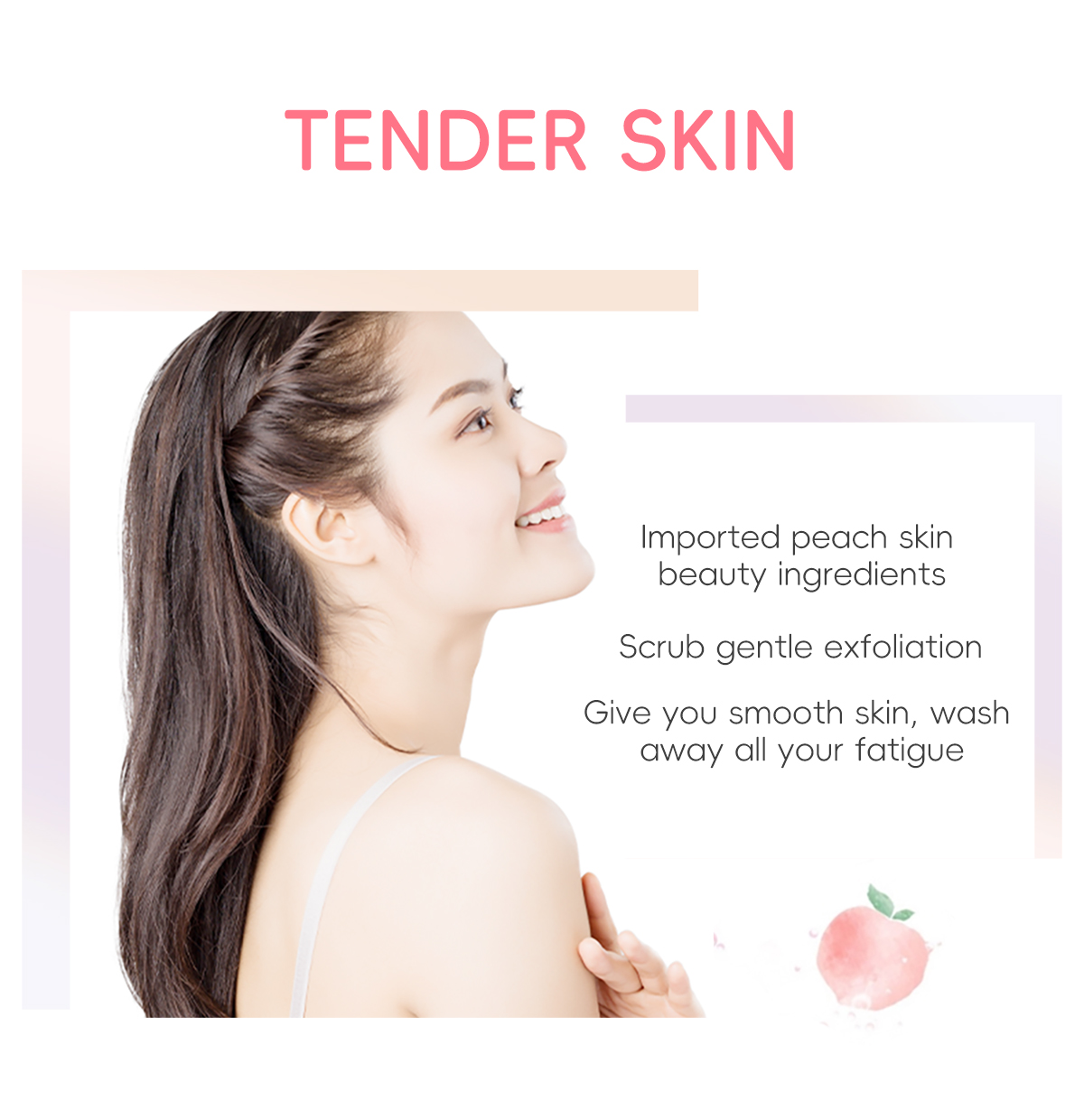 Fenyi Peach Body Scrub Sachet 8g Cleansing Pores Exfoliating Dead Skin ...
