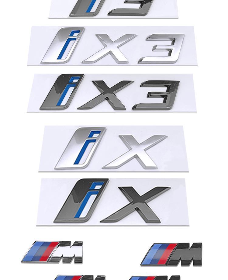 New BMW I3 iX3 car badge with I4 letter badge modified black IX4 rear ...