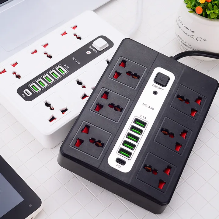 【Malaysia Spot Sale】Universal 6 Power Socket Extension With USB Ports ...