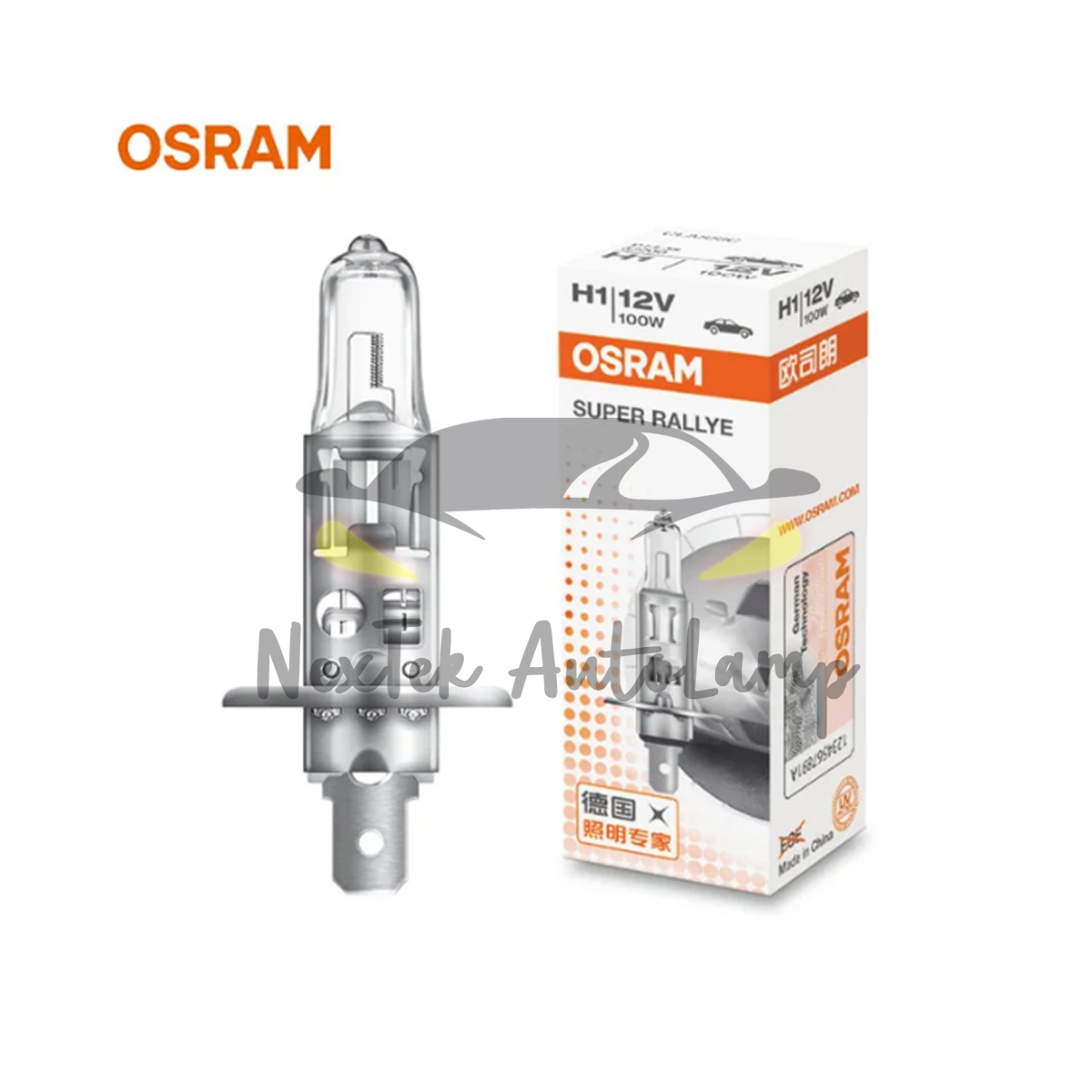 OSRAM Super Rallye H1 H3 H4 H7 12V 24V 80W 100W 100/90W 3200K High ...