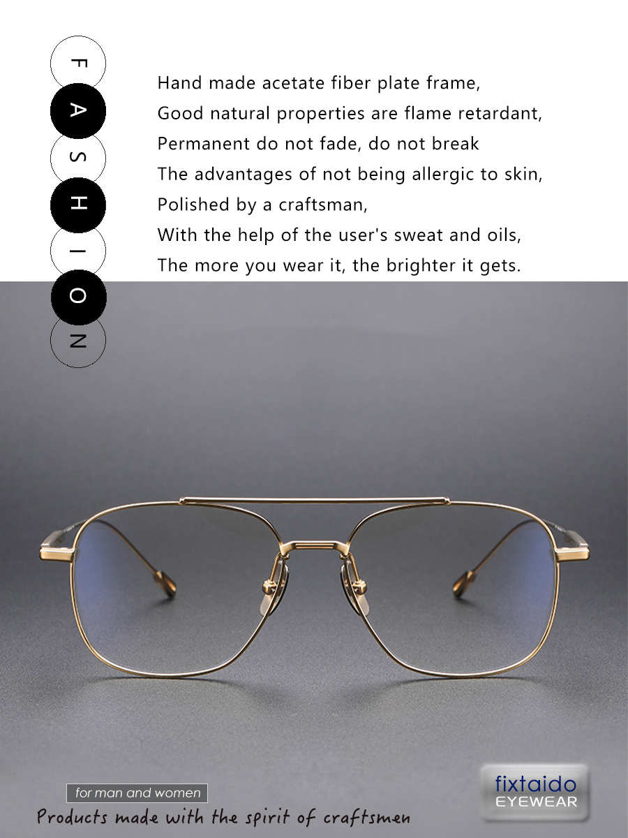 Fashionable Men's Large Frame Pilot Style Glasses Frame, Ultra-Light ...