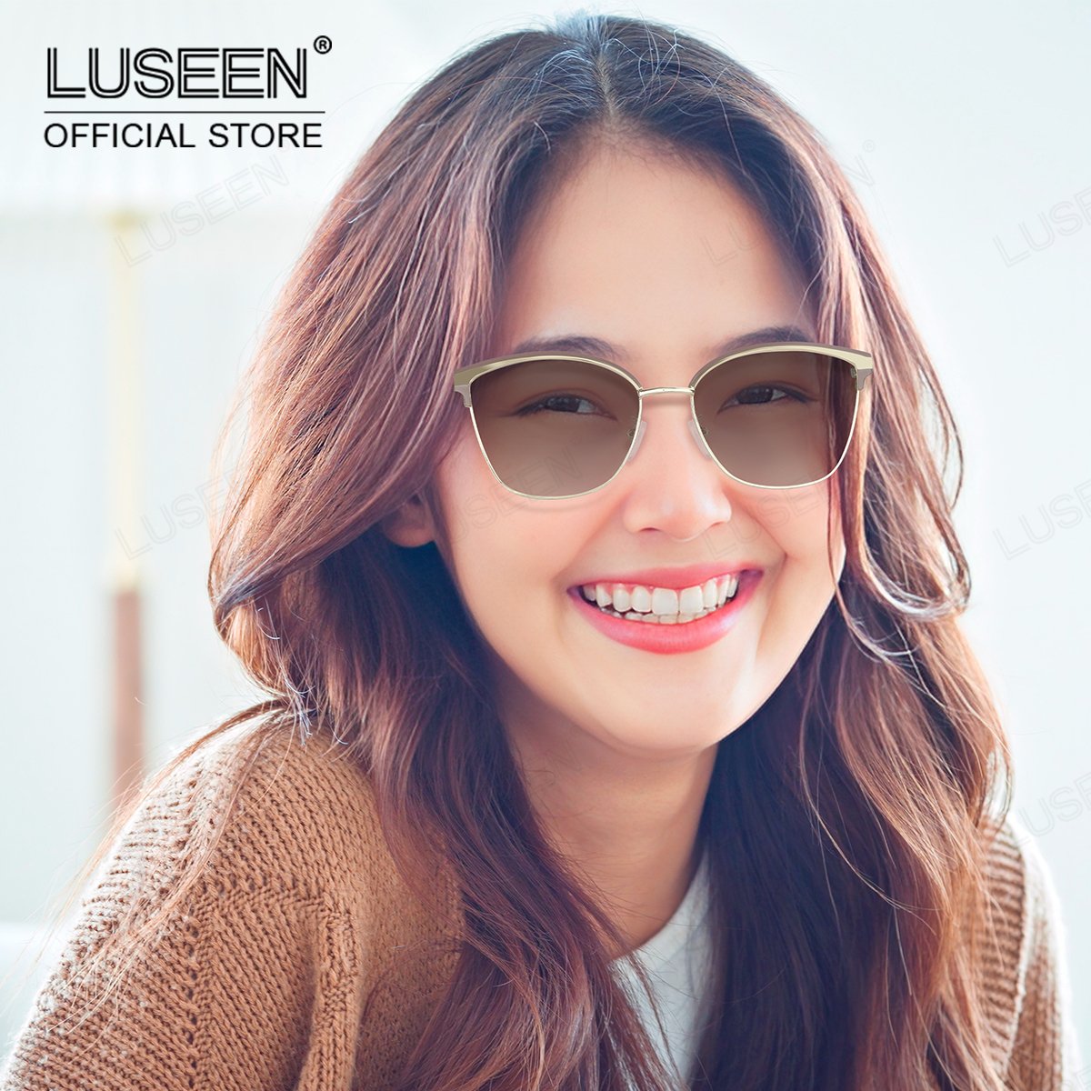 LUSEEN Photocromic Eyeglasses Anti Radiation Anti Blue Light For Women ...