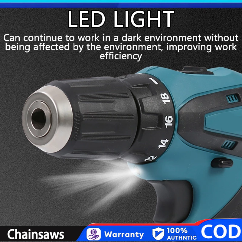 Cordless Drill 12V 108PCS 18-25N.m Driver Lithium Battery Rechargeable ...